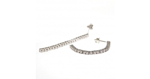 Cercei tennis cu cristale argint 925 rodiat